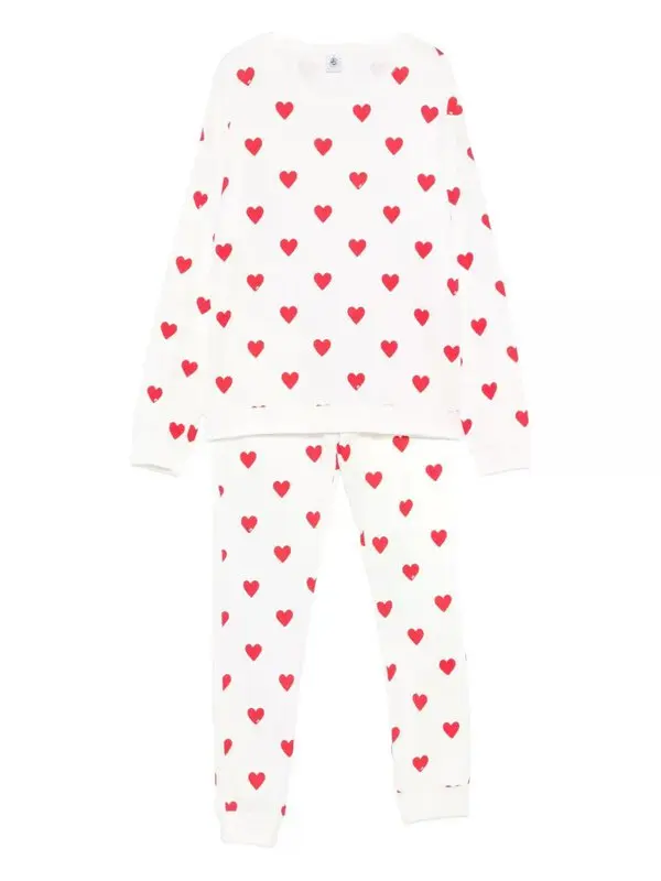 Petit Bateau Heart-print Pyjamas