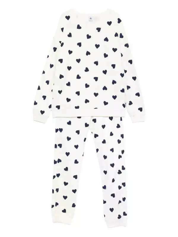 Petit Bateau Heart-print Pyjamas