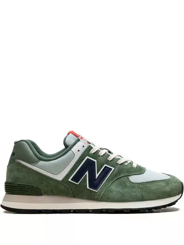 NEW BALANCE 574 Suede Sneakers - Green