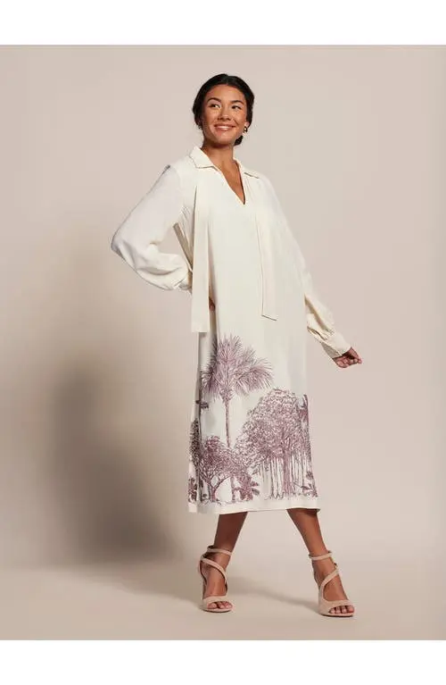 Tori Richard For The Trees Embroidery Winona Caftan