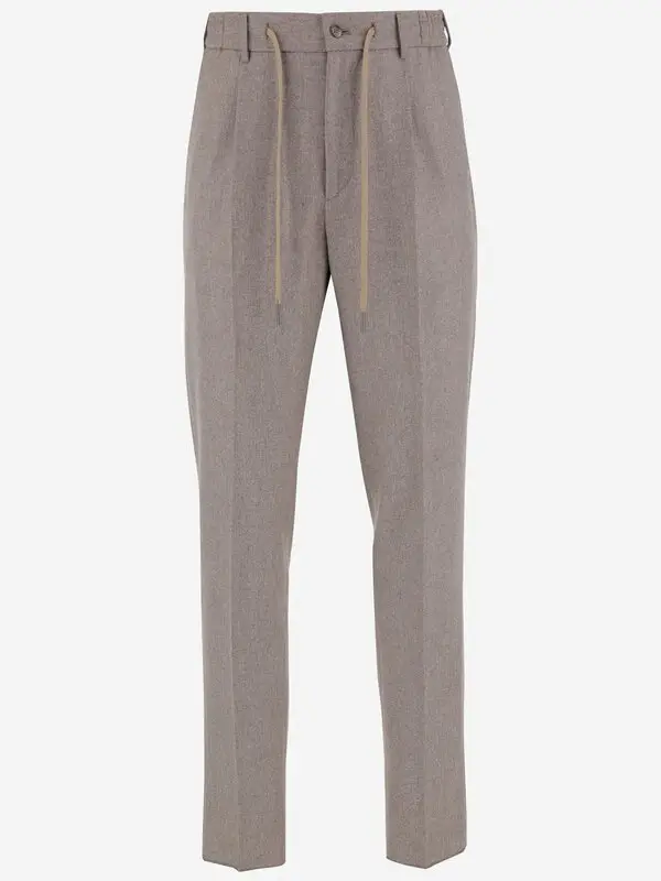 Tagliatore Virgin Wool Trousers - Dove Grey