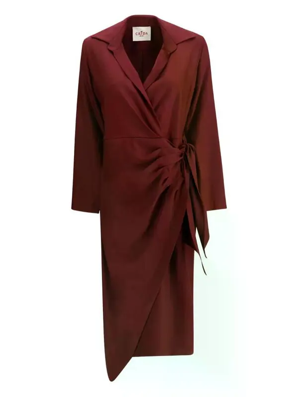 CRIDA MILANO Wrap-front Asymmetrical Dress