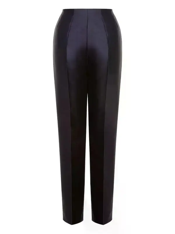 Alberta Ferretti Satin Tailored Trousers - Blue