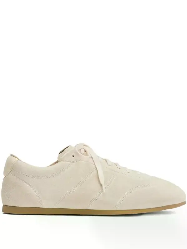 LEMAIRE Quilted Suede Low-top Sneakers - Neutrals