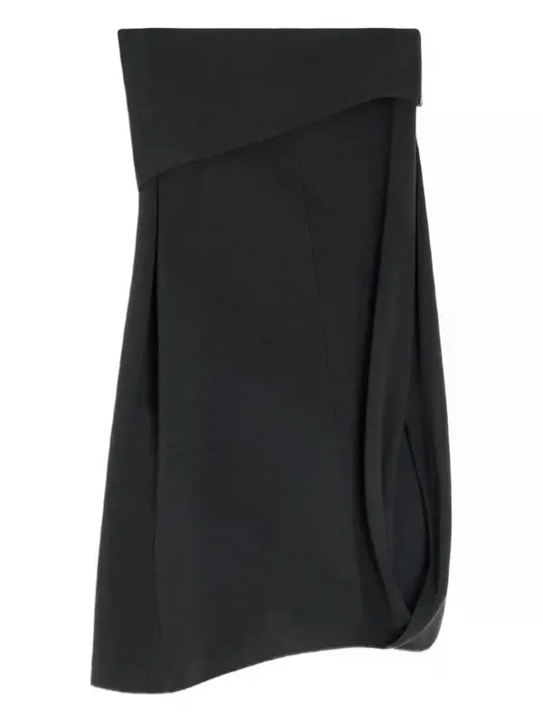 LEMAIRE Twisted-hem Midi Skirt - Black