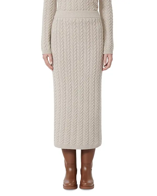 Max Mara Avignon Knitted Skirt - Sand