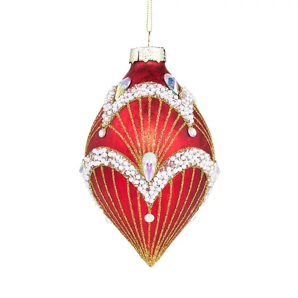 Bloomingdale'S Glass Red Finial Ornament Exclusive