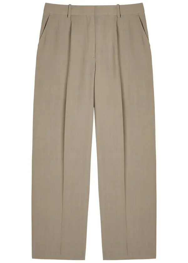 TOTÊME Wide-leg Trousers - Taupe