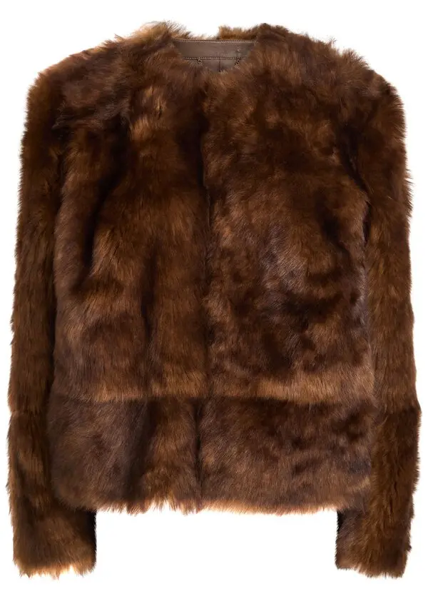 Zimmermann Hypnotic Shearling Jacket - Brown