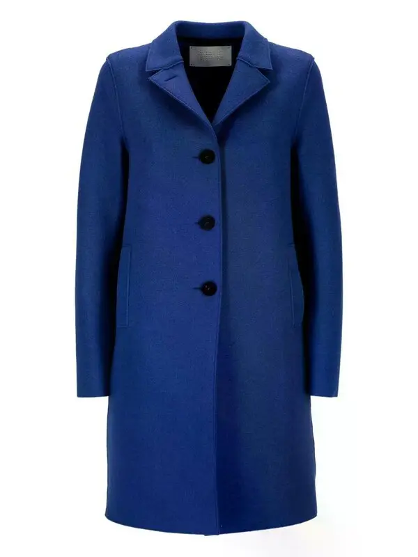 Harris Wharf London Button-fastening Wool Coat - Blue