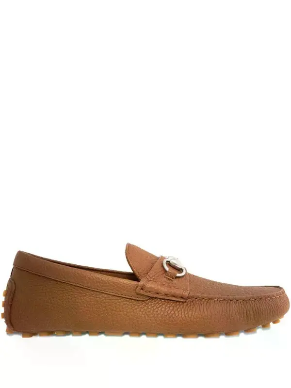 Gucci Horsebit Pebble-grain Loafers