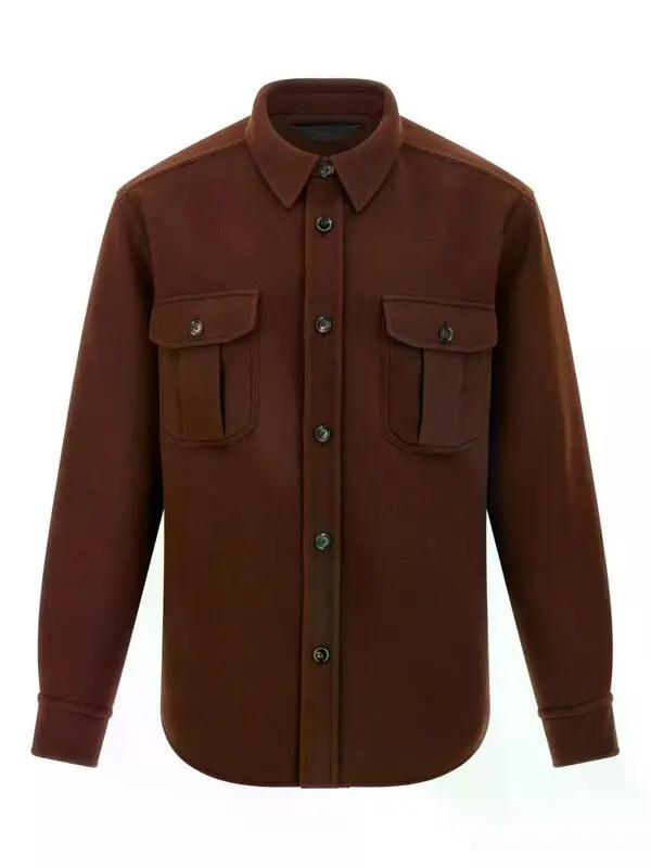 Brioni Button-cuffed Shirt Jacket - Brown