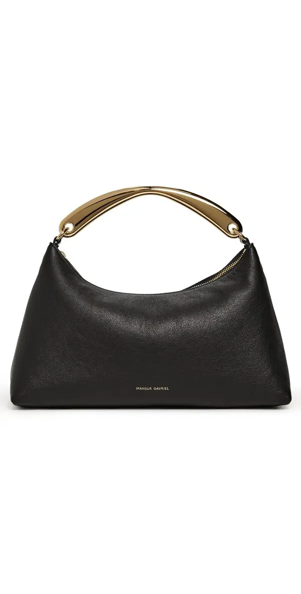 MANSUR GAVRIEL Metal Handle Rhea Bag - Black