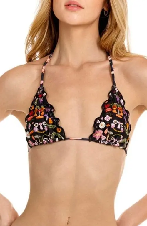 Agua Bendita Lolita Mbar Triangle Bikini Top