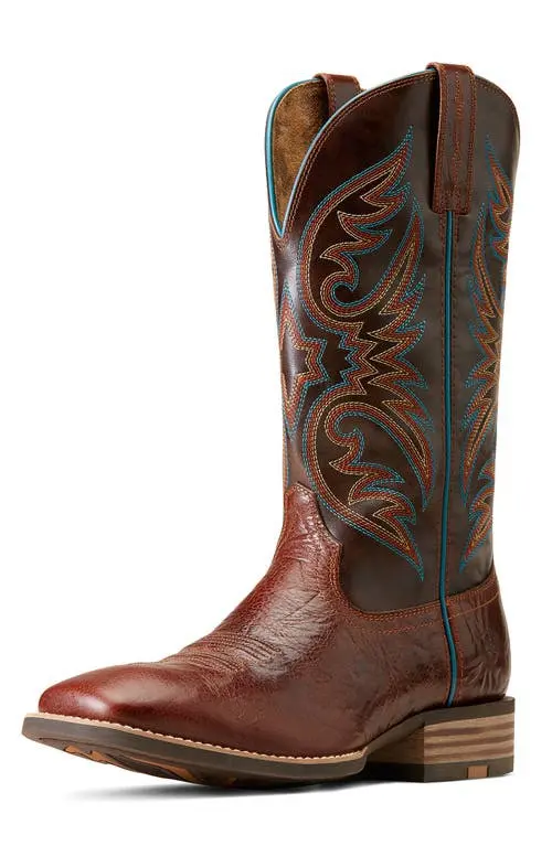 Ariat Square Toe Cowboy Boots - Gingersnap/marble Brown