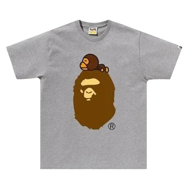 BAPE Milo On Big Ape Tee - Grey