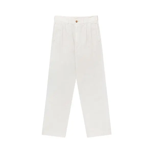 Aimé Leon Dore Garment Dyed Double Pleated Pant - White