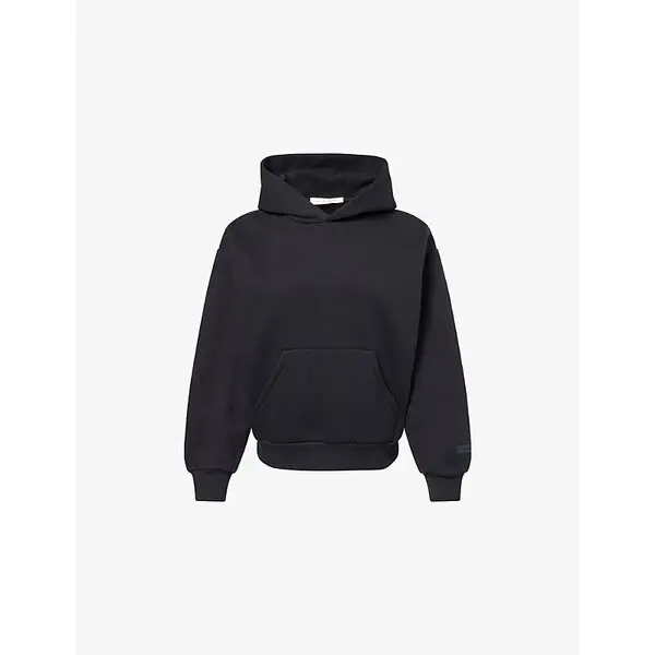 Fear Of God Classic-fit Cotton-blend Hoody With Embossed Branding - Jet Black