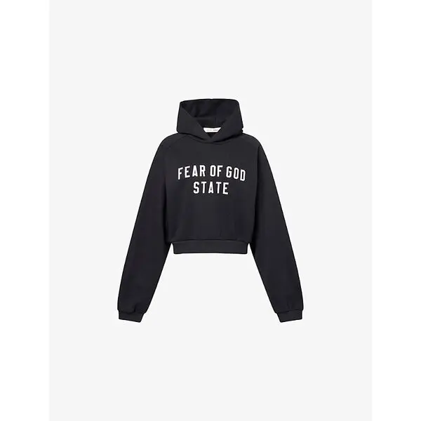 Fear Of God Brand-patch Raglan-sleeves Cotton-blend Hoody