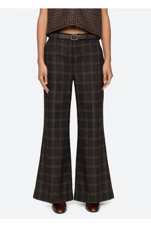 Sea Monroe Plaid Wool Pants
