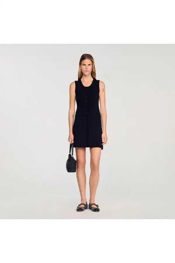 Sandro Tangoso mini Leather Bag - Black
