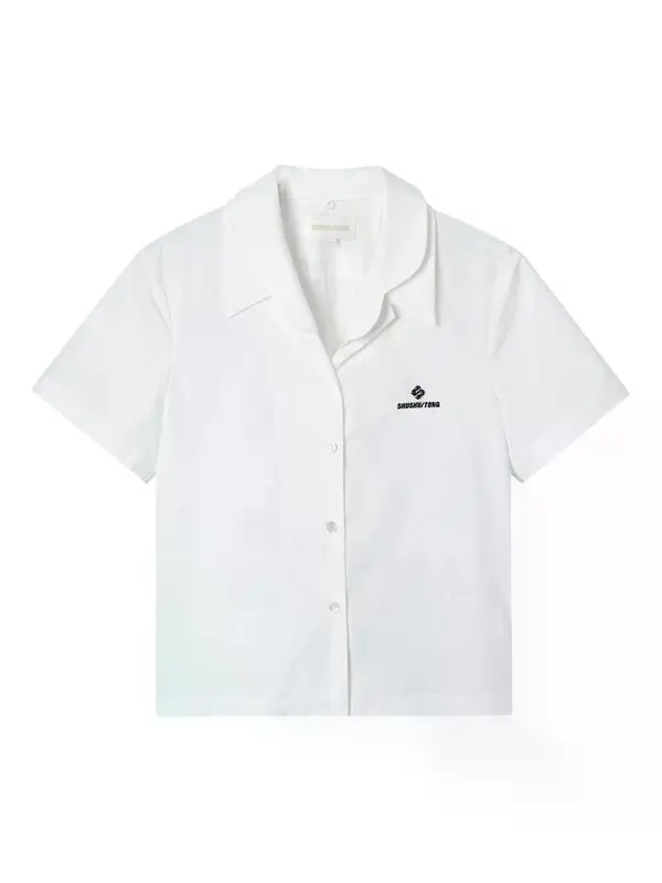 SHUSHU/TONG Layered Collars Short-sleeved Shirt