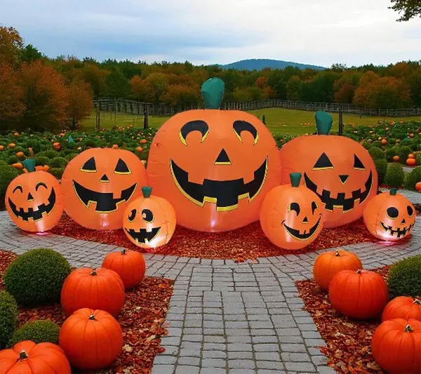 RC HOME DECOR 102' Pumpkin Patch Yard Decor Inf Latable