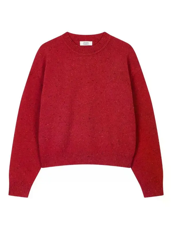 STUDIO TOMBOY Speckled Knit Sweater - Red