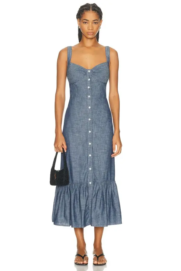 Ralph Lauren Button Front Midi Dress