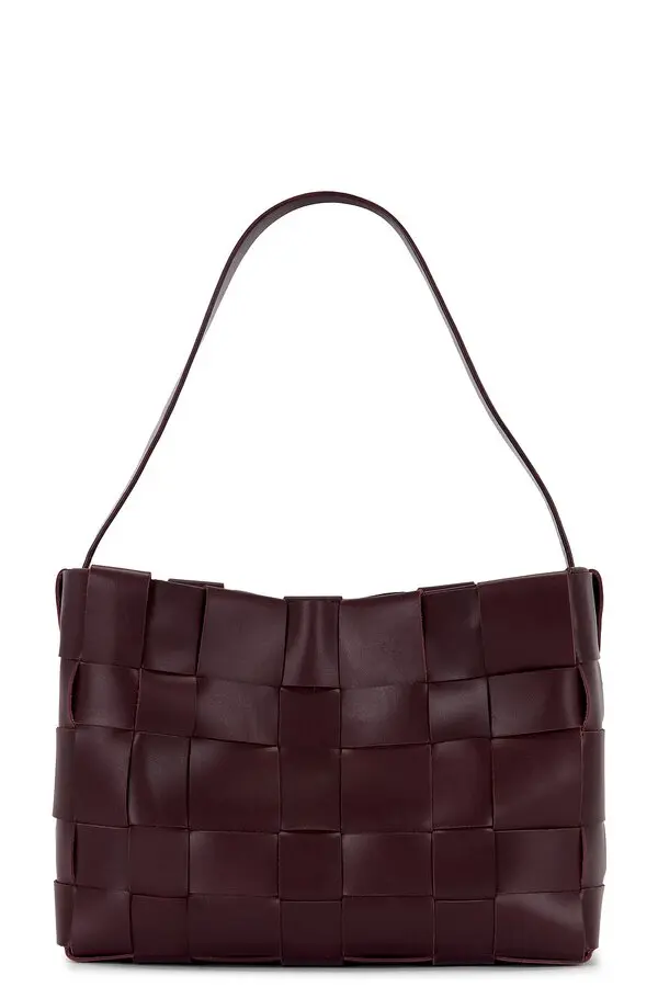 ST. AGNI Woven Mini Tote Bag - Plum