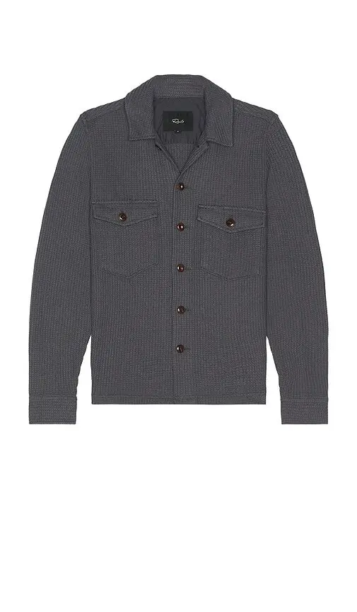 Rails Wells Long Sleeve Shirt In Slate - Ink