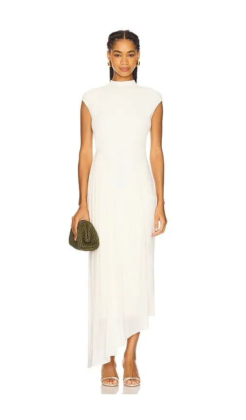 ET OCHS Francis Knit Combo Midi Dress - Ivory