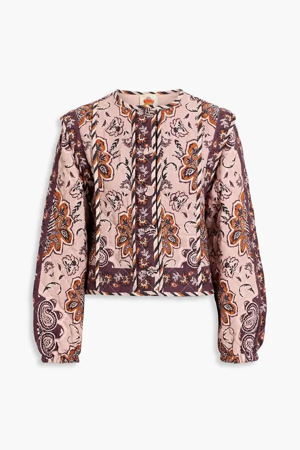 Farm Rio Printed Quilted Cotton-canvas Jacket