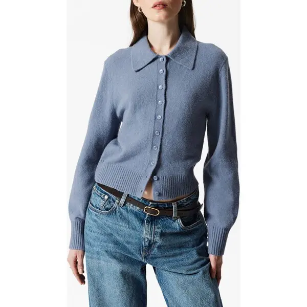 & Other Stories Collared Cardigan - Blue Medium Dusty