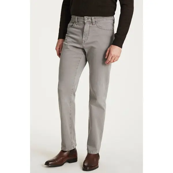 34 Heritage Charisma Stretch Cotton Straight Leg Pants - Grey Honeycomb