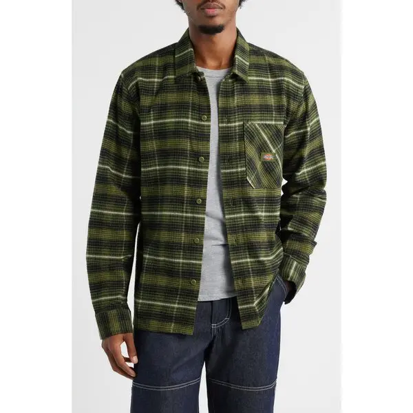Dickies Forest Check Flannel Button-up Shirt - Cypress