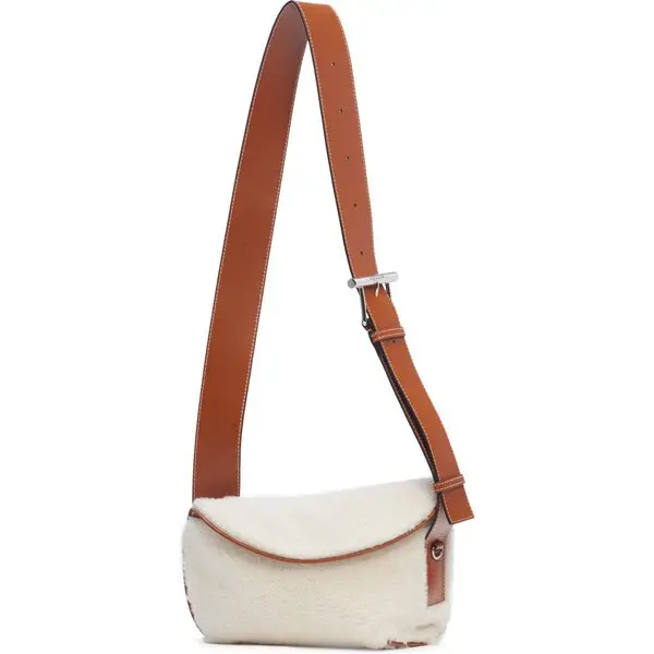 Alexander McQueen T-bar Genuine Shearling Sling Bag