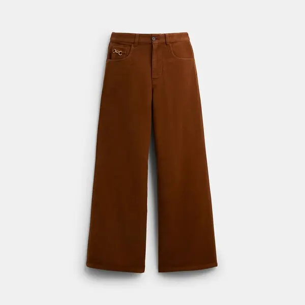 Coach Cotton Moleskin Wide Leg Trousers