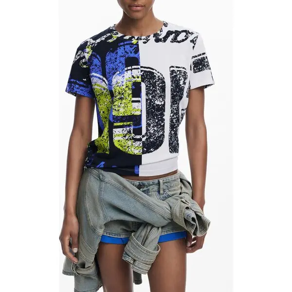 Desigual Colorblock Graphic T-shirt