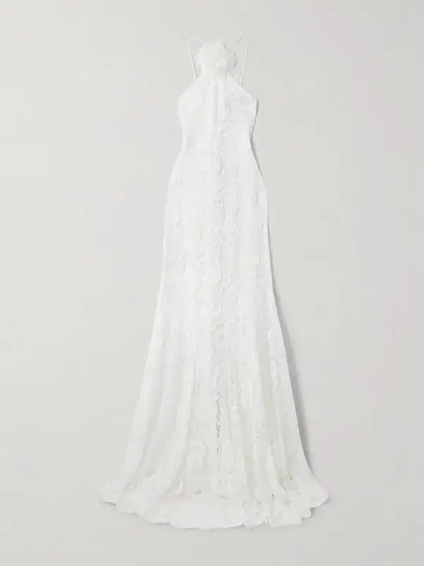 white and green lace dress Lace Straps Square Neck Ball Gown Dress with 3D Flowers Green Leaves Wedding Dress AWD1958
