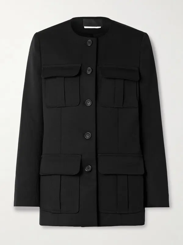 NILI LOTAN Gabriella Wool-twill Jacket - Black