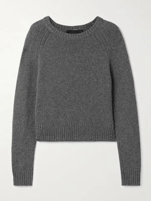 NILI LOTAN Laurel Cashmere And Wool-blend Sweater - Gray