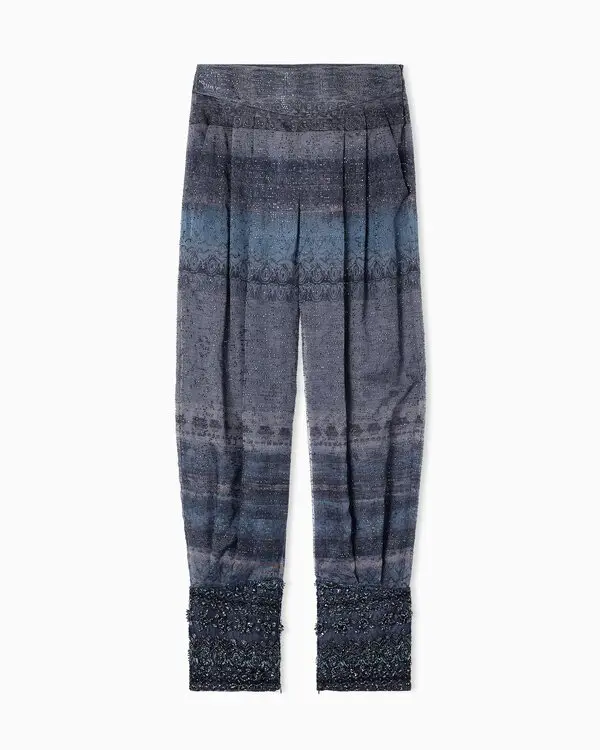 Giorgio Armani Printed Embroidered Trousers