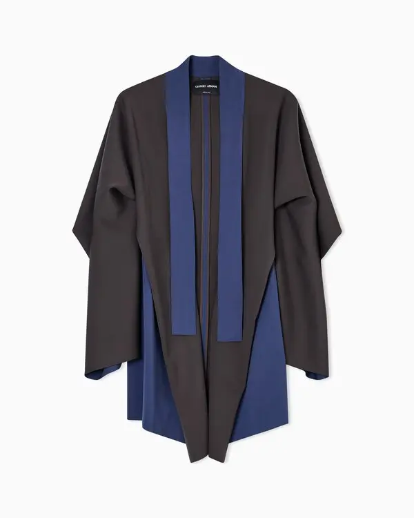 Giorgio Armani Silk Double Georgette Pea Coat