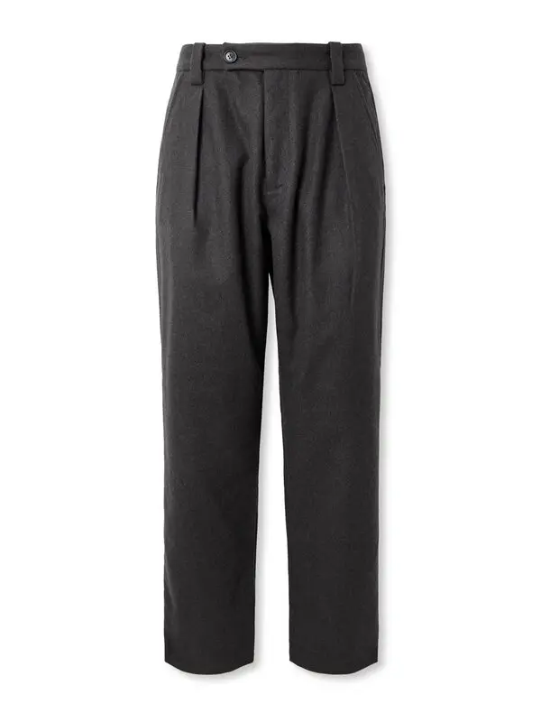 A.p.c. Renato Straight-leg Wool-blend Trousers - Gray