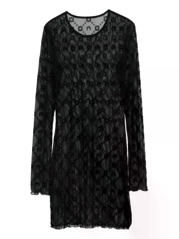MARINE SERRE Moon-embellished Mesh Dress