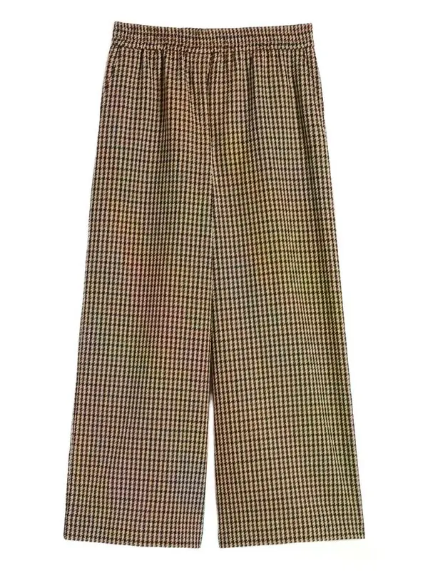 Max Mara Houndstooth Wide-leg Trousers
