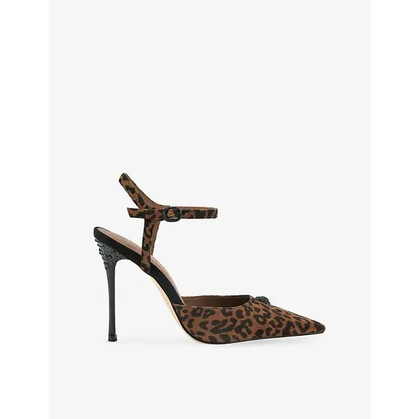 Kurt Geiger Eagle Point Heeled Suede Courts - Brown/oth