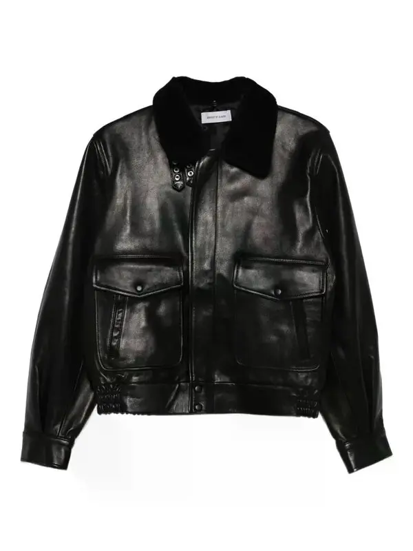 ERNEST W. BAKER Flap-pocket Leather Jacket
