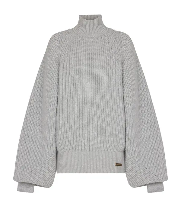 Balmain Wool High-neck Sweater - Grey